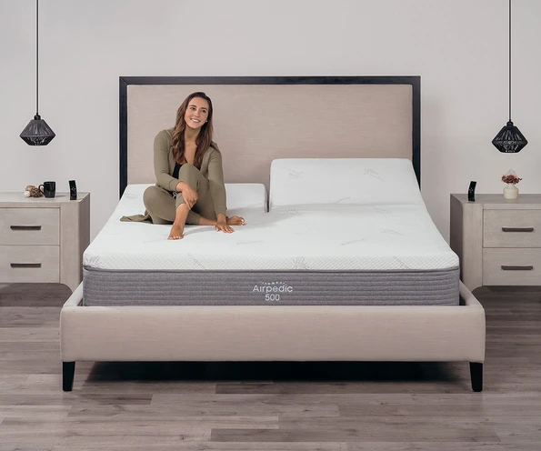 queen bed with elevated head
